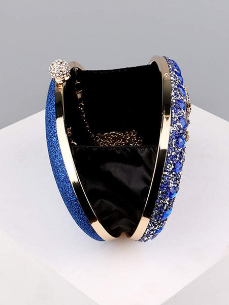 Glamorous Blue Oval Purse – Defense Queens
