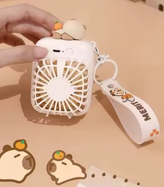 Capybara Portable Handheld Fan Keychain – Defense Queens