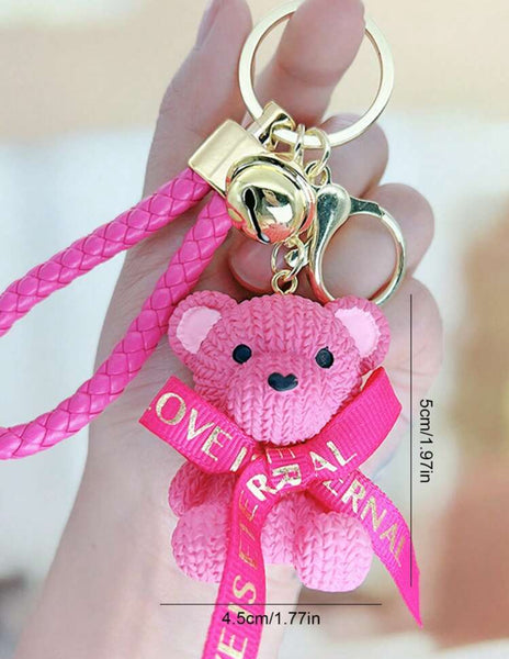 Pink Love Bear Keychain – Defense Queens