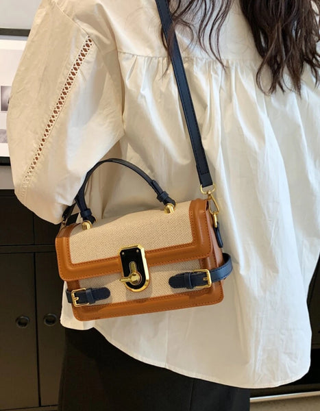 Brown Danny Purse (Navy Accent) – Defense Queens