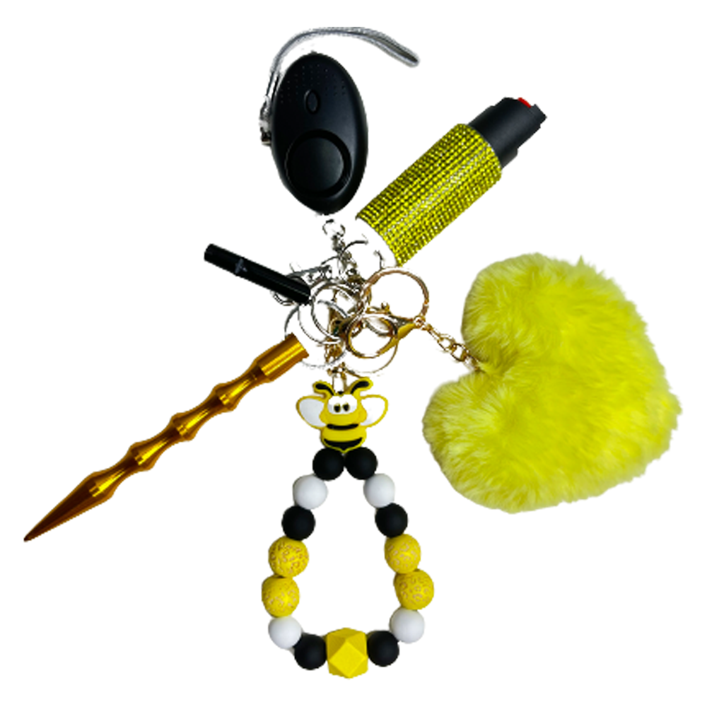Bumble Bee Beaded Self Defense Keychain – Defense Queens