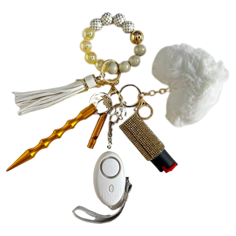 Golden Mermaid Beaded Self Defense Keychain – Defense Queens