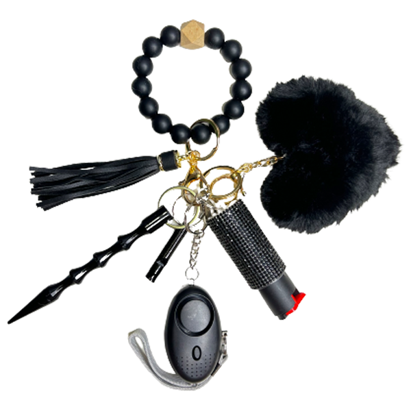 Midnight Beaded Self Defense Keychain – Defense Queens