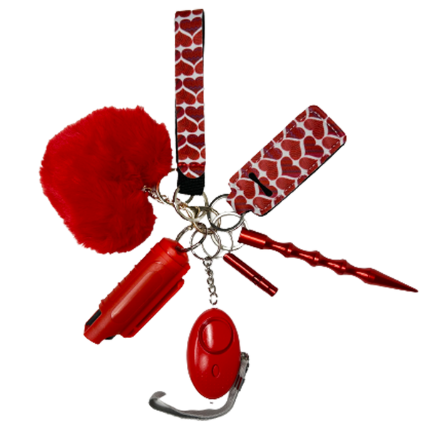 Red Hearts Self Defense Keychain – Defense Queens